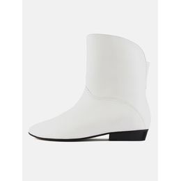 loft37 Leder-Boots "Gimme Shelter" in Wei&szlig; - 53% | Gr&ouml;&szlig;e 37 | Damen-stiefel