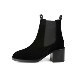 loft37 Leder-Chelsea-Boots in Schwarz - 57% | Gr&ouml;&szlig;e 38 | Stiefeletten