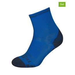 Trollkids 2er-Set: Wandersocken "Mid Cut Socks III" in Blau - 39% | Gr&ouml;&szlig;e 31-34 | Kinder-outdoor-waesche