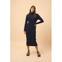 Just Cashmere Kaschmir-Kleid "Dolkar" in Dunkelblau - 60% | Gr&ouml;&szlig;e S | Damen-kleider