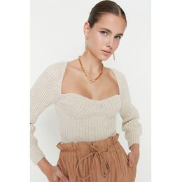 Trendyol Pullover in Beige - 58% | Gr&ouml;&szlig;e L | Damen-pullover-cardigans