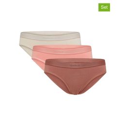 Reebok 3er-Set: Slips "Dona" in Hellbraun/ Rosa/ Beige - 64% | Gr&ouml;&szlig;e L | Damen-unterteile