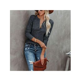 Milan Kiss Longsleeve in Anthrazit - 63% | Gr&ouml;&szlig;e S | Damen-tops