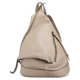 Anna Morellini Leder-Rucksack "Aureliana" in Beige - (B)42 x (H)55 x (T)16 cm - 76% | Damen-taschen