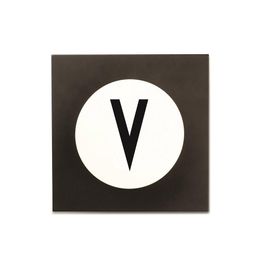 Design Letters Wandhaken "V" in Schwarz - (B)9 x (H)14 cm - 70% | Garderoben