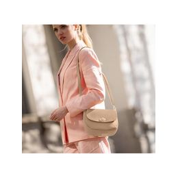 Anna Morellini Leder-Umh&auml;ngetasche "Iseppa" in Beige - (B)24 x (H)21 x (T)9 cm - 77% | Damen-taschen