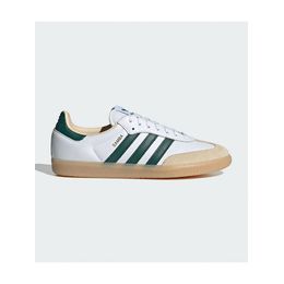Adidas Leder-Sneakers "Samba" in Wei&szlig; - 34% | Gr&ouml;&szlig;e 45 1/3 | Herrensneakers