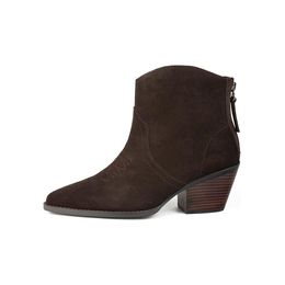 loft37 Leder-Cowboy-Boots in Braun - 57% | Gr&ouml;&szlig;e 37 | Stiefeletten