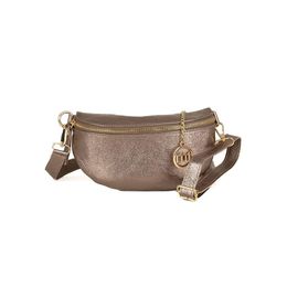 Mia Tomazzi Leder-Brustbeutel "Perugino" in Bronze - (B)23 x (H)13 x (T)2 cm - 74% | Damen-koffer-reisegepaeck