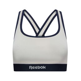 Reebok Sport-BH "Jala" in Creme/ Schwarz - 60% | Gr&ouml;&szlig;e L | Damen-sportunterwaesche