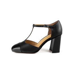loft37 Leder-Spangenpumps in Schwarz - 53% | Gr&ouml;&szlig;e 40 | Pumps