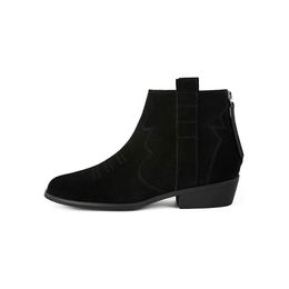 loft37 Leder-Ankle-Boots in Schwarz - 56% | Gr&ouml;&szlig;e 40 | Stiefeletten