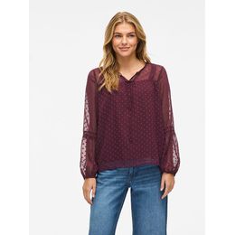 Vila Bluse "Viedee" in Bordeaux - 45% | Gr&ouml;&szlig;e 40 | Damen-blusen