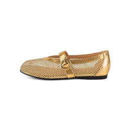 loft37 Spangenballerinas in Gold - 54% | Gr&ouml;&szlig;e 40 | Damen-ballerinas