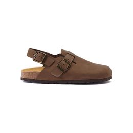 Mandel Leder-Clogs "Oscar" in Braun - 57% | Gr&ouml;&szlig;e 36 | Damen-pantoletten