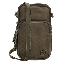 HIDE & STITCHES Leder-Handytasche in Khaki - (B)10 x (H)17 x (T)4 cm - 57% | Damen-handytaschen