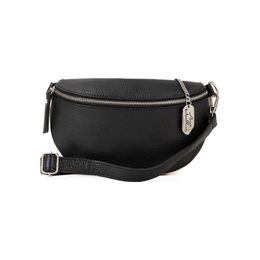 Anna Morellini Leder-G&uuml;rteltasche "Berenice" in Schwarz - (B)25 x (H)14 x (T)1 cm - 77% | Damen-koffer-reisegepaeck