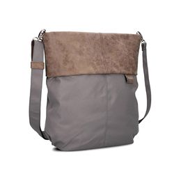 Zwei Umh&auml;ngetasche in Grau/ Hellbraun - (B)31 x (H)32 x (T)13 cm - 62% | Damen-taschen