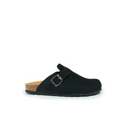 Mandel Leder-Clogs "Noe" in Schwarz - 59% | Gr&ouml;&szlig;e 38 | Damen-pantoletten