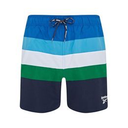 Reebok Badeshorts "Spiro" in Blau/ Gr&uuml;n/ Schwarz - 65% | Gr&ouml;&szlig;e M | Herren-bademode-sport