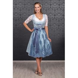 Edelnice Dirndl "Chloe" in Hellblau/ Blau - 38% | Gr&ouml;&szlig;e 46 | Damen-dirndl