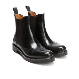 British Passport Leder-Chelsea-Boots in Schwarz - 62% | Gr&ouml;&szlig;e 37 | Stiefeletten