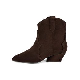 loft37 Leder-Cowboy-Boots in Braun - 55% | Gr&ouml;&szlig;e 40 | Stiefeletten