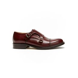 British Passport Leder-Monkstraps in Bordeaux - 62% | Gr&ouml;&szlig;e 37 | Damen-schuhe-halbschuhe
