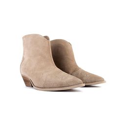 loft37 Leder-Cowboy-Boots "Capital City" in Beige - 57% | Gr&ouml;&szlig;e 36 | Damen-stiefel