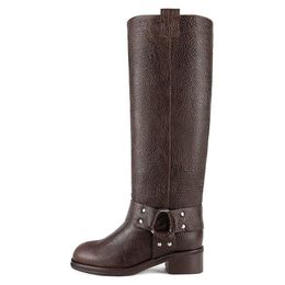 loft37 Leder-Stiefel in Braun - 57% | Gr&ouml;&szlig;e 36 | Damen-stiefel