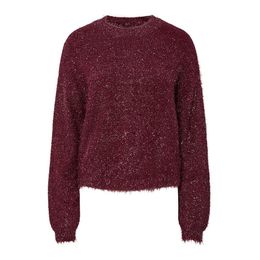 Pieces Pullover "Mie" in Bordeaux - 34% | Gr&ouml;&szlig;e M | Damen-pullover-cardigans