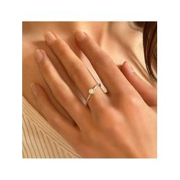 Les Petites Pr&eacute;cieuses Silber-Ring mit Diamanten - 73% | Gr&ouml;&szlig;e 58 | Schmuck