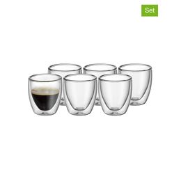 WMF 6er-Set: Espressogl&auml;ser "Kult" in Transparent - 80 ml - 10% | Gedeckter-tisch