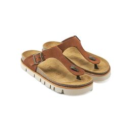 Mandel Leder-Zehentrenner in Braun - 67% | Gr&ouml;&szlig;e 40 | Damen-sandalen