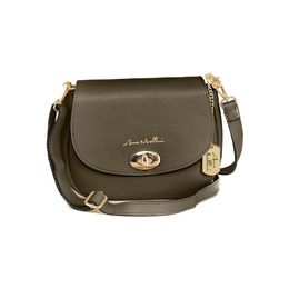 Anna Morellini Leder-Umh&auml;ngetasche "Iseppa" in Khaki - (L)24 x (B)9 x (H)21 cm - 79% | Damen-taschen