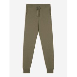 Just Cashmere Kaschmir-Hose in Khaki - 62% | Gr&ouml;&szlig;e L | Damenhosen