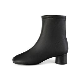 loft37 Leder-Stiefeletten in Schwarz - 57% | Gr&ouml;&szlig;e 38 | Stiefeletten