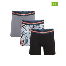 Reebok 3er-Set: Boxershorts "Luther" in Grau/ T&uuml;rkis/ Schwarz - 57% | Gr&ouml;&szlig;e XL | Herren-waesche