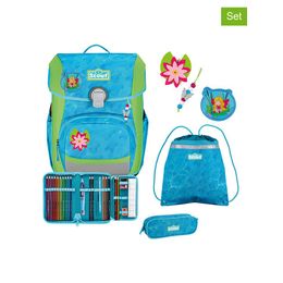 Scout 5tlg. Schulranzen-Set "Neo Set" in T&uuml;rkis - (B)30 x (H)38 x (T)27 cm - 48% | Buero-schulbedarf