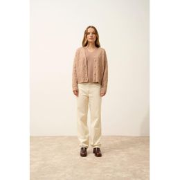 Just Cashmere Kaschmir-Cardigan in Beige - 55% | Gr&ouml;&szlig;e L | Damen-pullover-cardigans