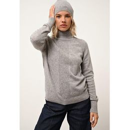 Just Cashmere Kaschmir-Rollkragenpullover in Grau - 56% | Gr&ouml;&szlig;e S | Damen-pullover-cardigans