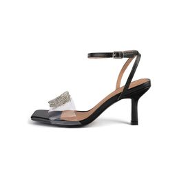 loft37 Leder-Sandaletten in Schwarz - 57% | Gr&ouml;&szlig;e 41 | Damen-sandalen