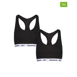 Reebok 2er-Set: Sport-BHs "Frankie" in Schwarz - 61% | Gr&ouml;&szlig;e M | Damen-sportunterwaesche