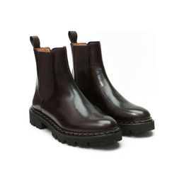 British Passport Leder-Chelsea-Boots in Braun - 58% | Gr&ouml;&szlig;e 39 | Stiefeletten