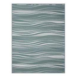 Biederlack Wohndecke ''Wave'' in Gr&uuml;n - (L)200 x (B)150 cm - 58% | Decken