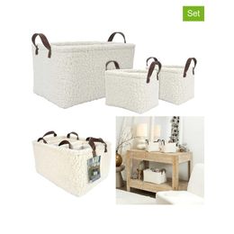 THE HOME DECO FACTORY 3er-Set: K&ouml;rbe in Creme - (H)20 cm - 46% | Kisten-koerbe