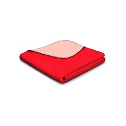Biederlack Wohndecke in Rot/ Rosa - (L)200 x (B)150 cm - 64% | Decken