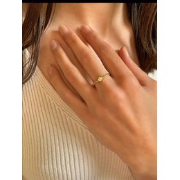 Les Petites Pr&eacute;cieuses Vergold. Ring mit Diamanten - 73% | Gr&ouml;&szlig;e 50 | Schmuck
