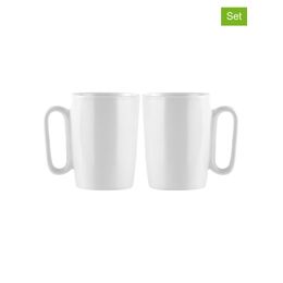 Vialli Design 2er-Set: Becher "Fuori" in Wei&szlig; - 250 ml - 11% | Gedeckter-tisch