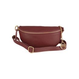 Mia Tomazzi Leder-G&uuml;rteltasche "Perugino" in Bordeaux - (B)23 x (H)13 x (T)2 cm - 81% | Damen-koffer-reisegepaeck